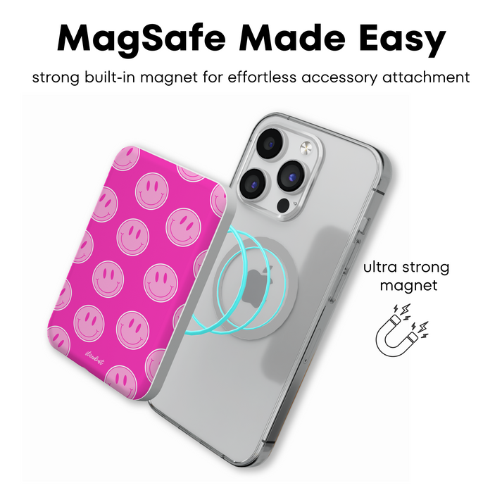 Pink Smileys MagSafe Power Bank