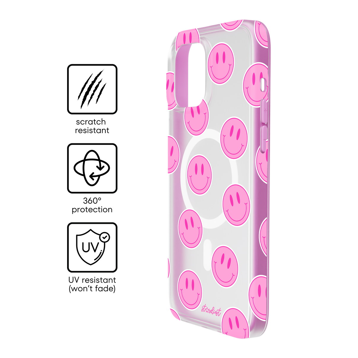 Pink Smileys MagSafe iPhone Case