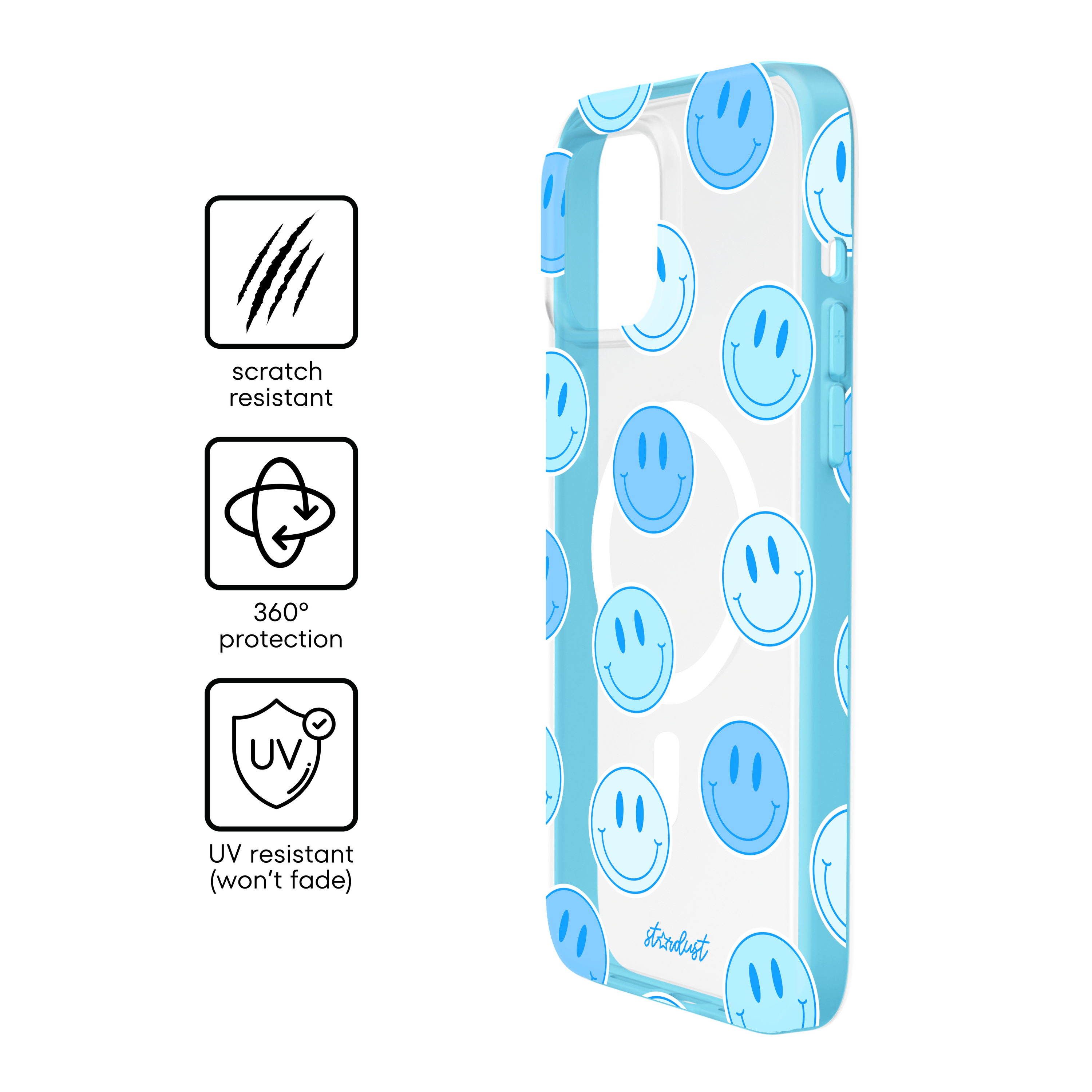 Blue Smileys MagSafe iPhone Case