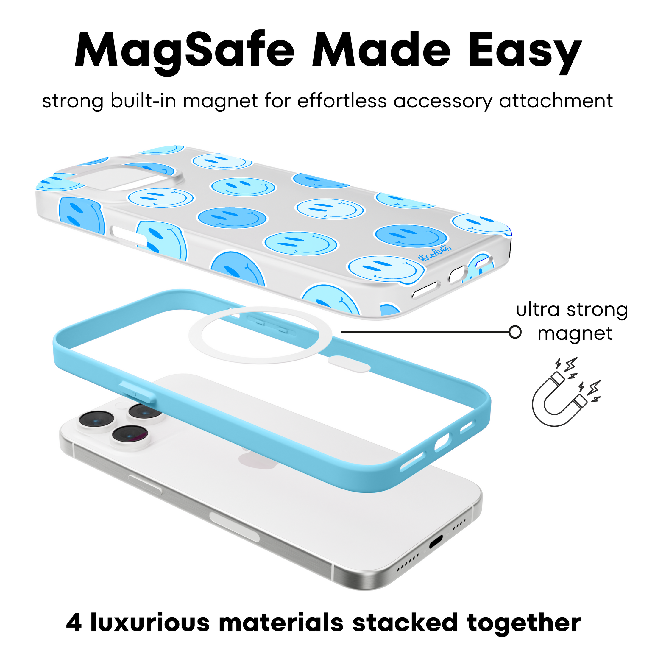 Blue Smileys MagSafe iPhone Case