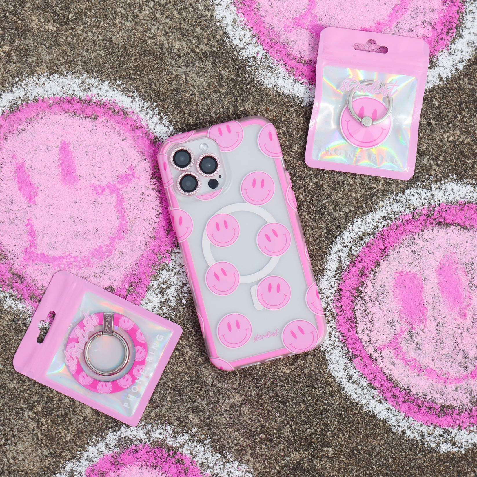 Pink Smileys MagSafe iPhone Case