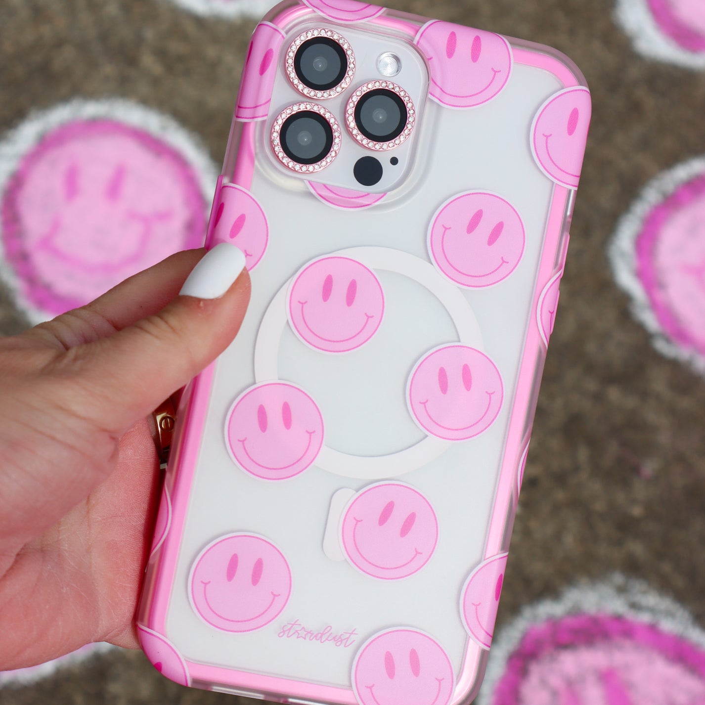 Pink Smileys MagSafe iPhone Case