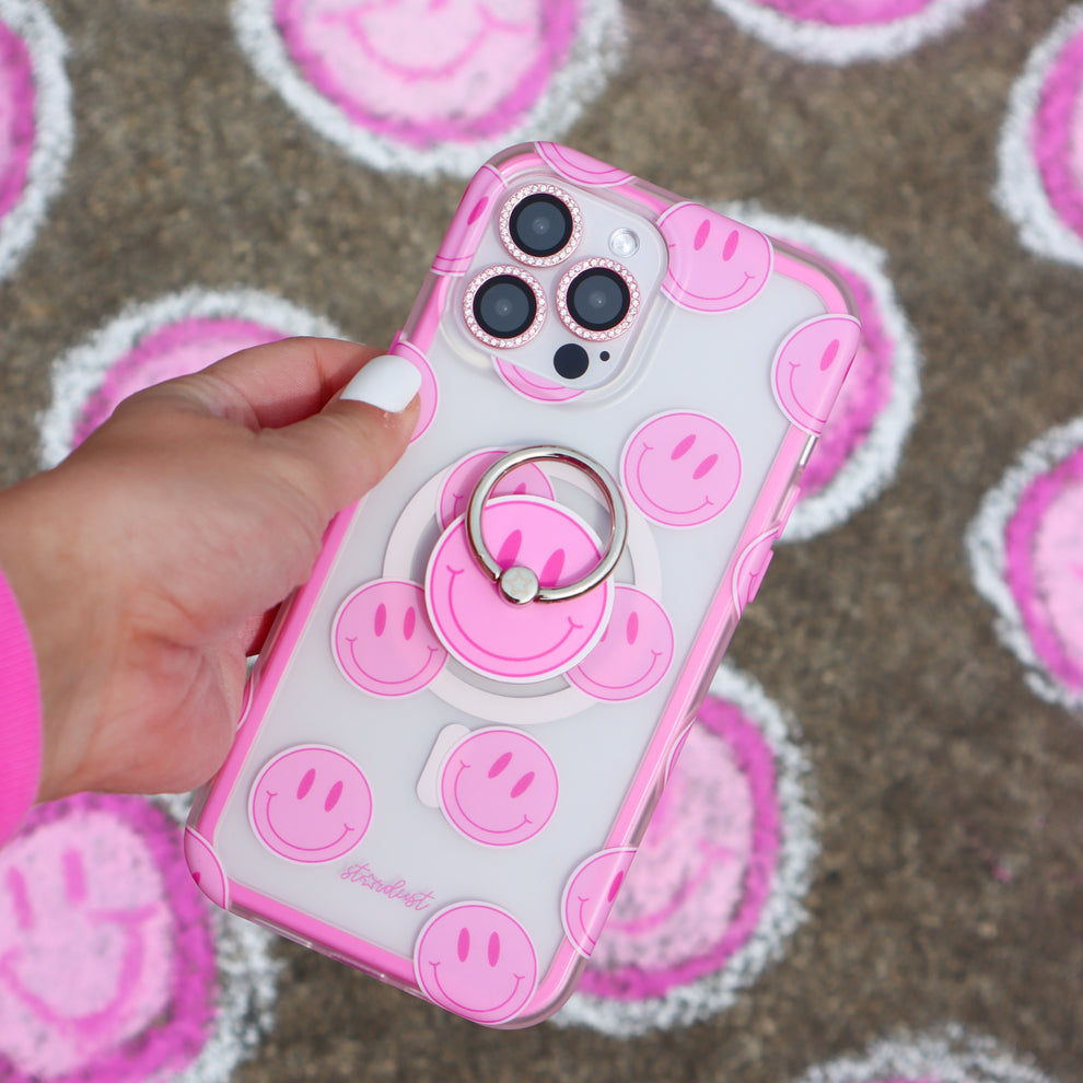Pink Smileys MagSafe iPhone Case
